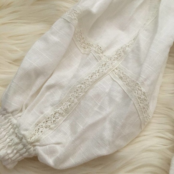 Spell | Pants & Jumpsuits | Spell Milla Romper White Linen Blend Off ...